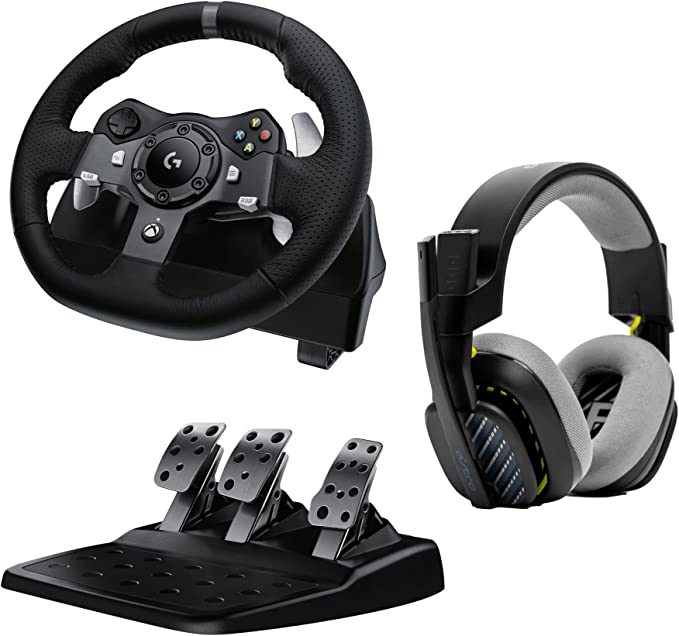 Logitech G 920 Driving Force Racing Wheel and Floor Pedals + Astro A10 ...