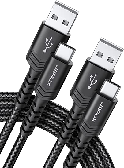 JSAUX - Cable USB C [3 unidades de 6.6 pies], cable de carga rápida USB ...