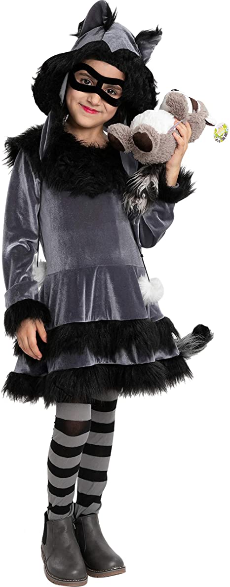 Set de disfraz de mapache dulce para niñas, fiesta de disfraces de ...