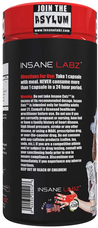 Insane Labz Insane Cutz quemador de grasa intenso para hombres y ...
