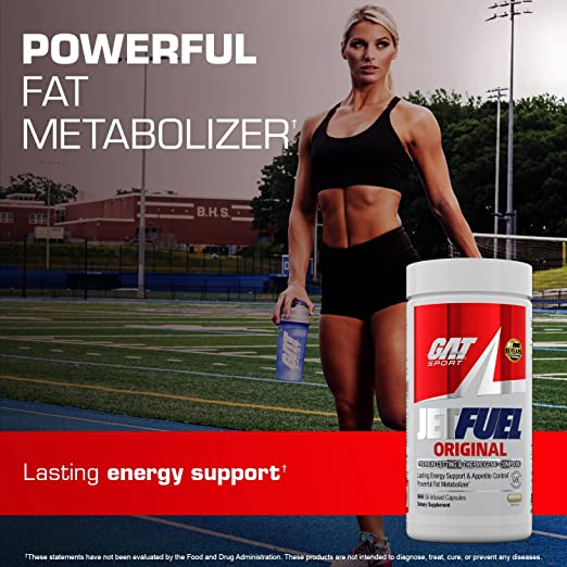 GAT Sport JetFuel Original - Suplemento para pérdida de peso, potenciador de energía, quemador ...