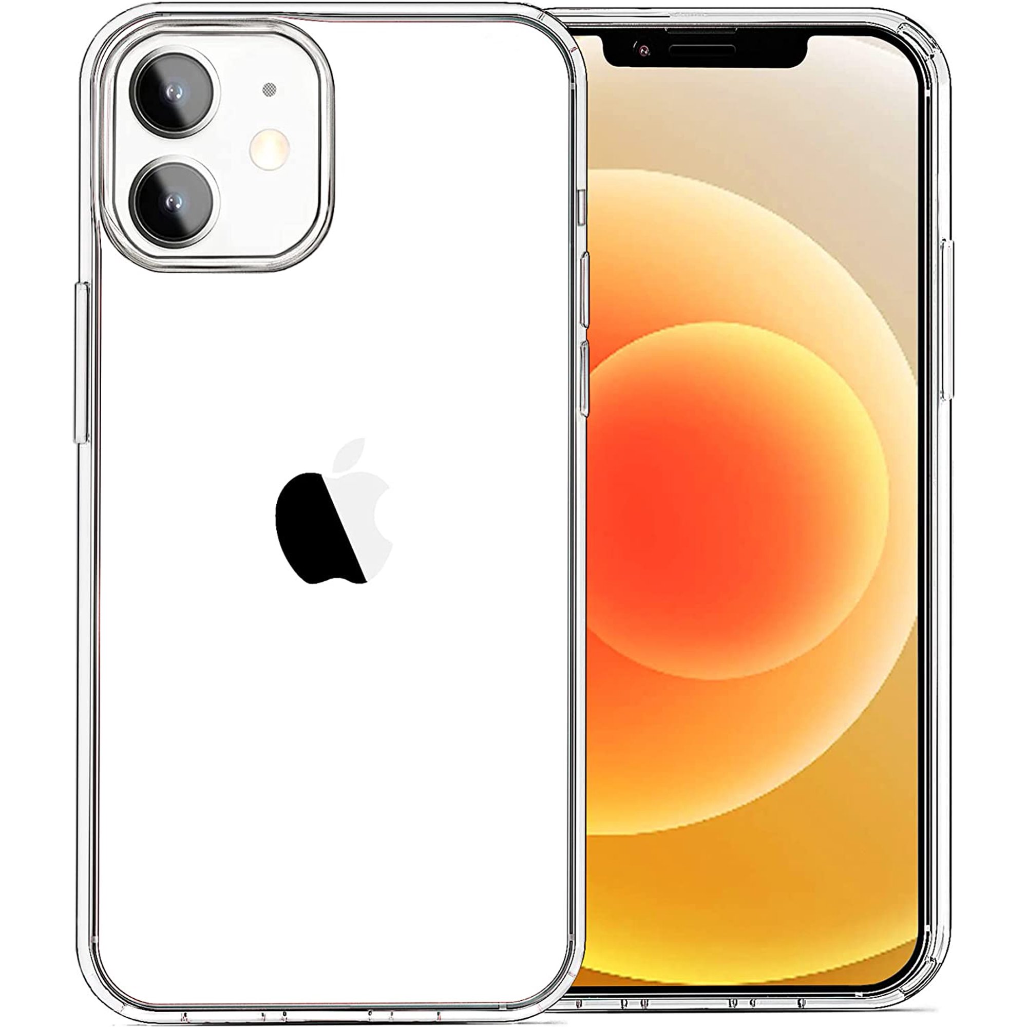 KZKR - Carcasa para iPhone 12 y iPhone 12 Pro, transparente, suave ...